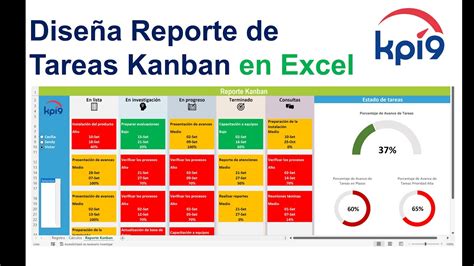 Diseña Reporte de Tareas Kanban en Excel YouTube