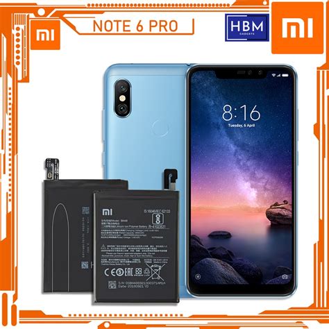 Original XIAOMI Redmi Note 6 Pro Battery Model BN48 4000mAh