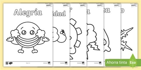 Caritas De Emociones Para Colorear Lehrer Gemacht Twinkl