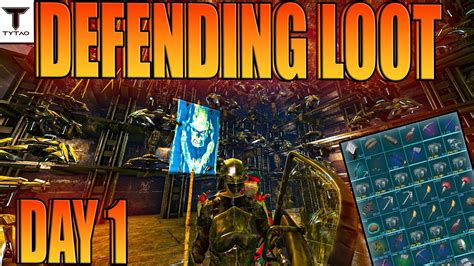Defending Our Lava Cave For Huge Loot Day 1 On Ark Fjordur YouTube