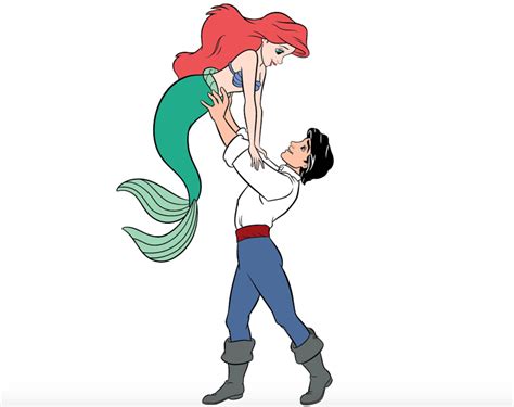 Prince Eric Lifts Ariel The Mermaid In His Arms Disney Ariel Cute Disney Disney Princess