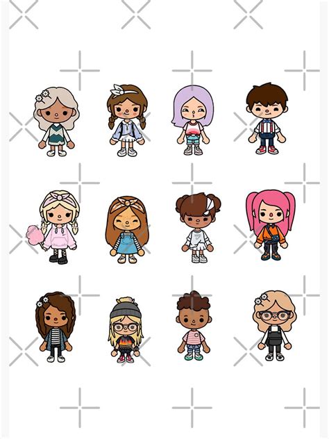 Chose Large Tocaboca Sticker Pack Toca Boca Character Spiral