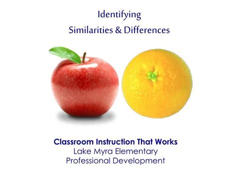 Identifying Similarities And Differences