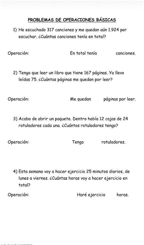 Profesión datos Instituto problemas de matematicas con las 4