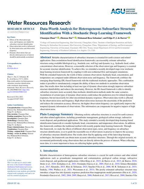 pdf data‐worth analysis for heterogeneous subsurface structure identification with a