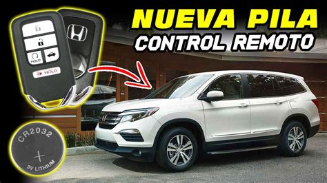 Como Cambiar La Pila CONTROL REMOTO HONDA Pilot SmartKey YouTube