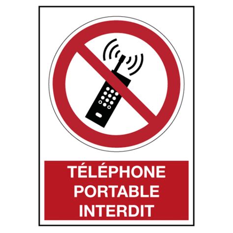 Panneau Téléphone Portable Interdit ISO 7010 OZC Signalétique