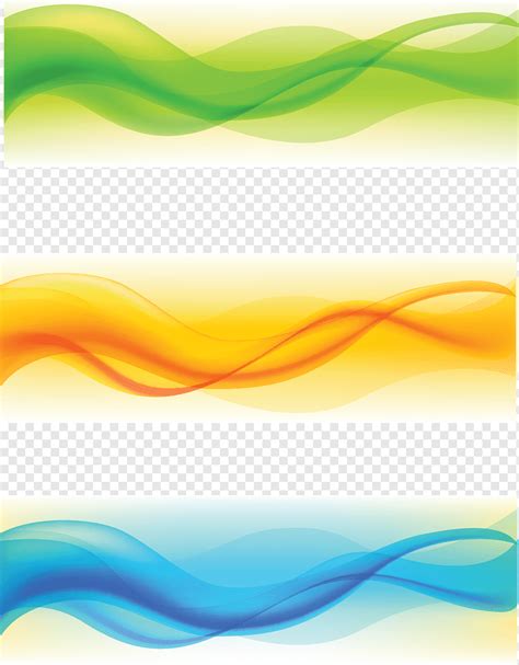 Set Of Color Wave Lines Png Pngwing