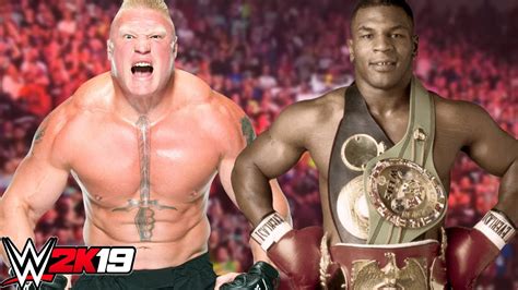 BROCK LESNAR VS MIKE TYSON WWE 2K19 YouTube