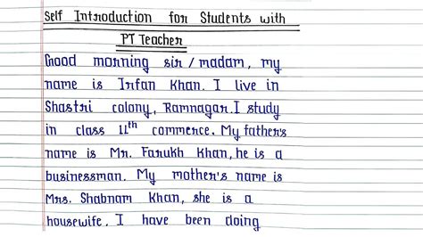 Professional Introduction Self Introduction In English Examples Tips