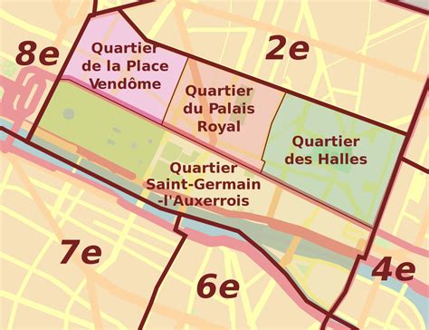 Plan Du Er Arrondissement De Paris