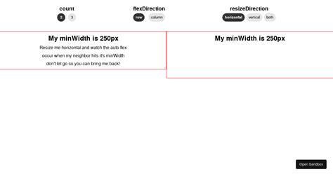 React Resizeable Examples Codesandbox