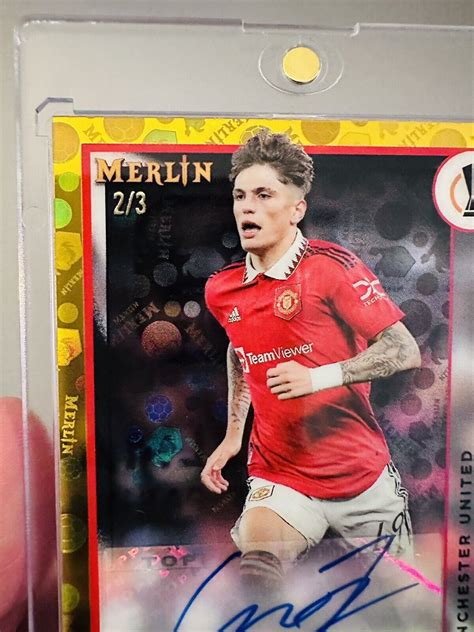 Topps Merlin Alejandro Garnacho Gold Vintage Rc Auto Ebay