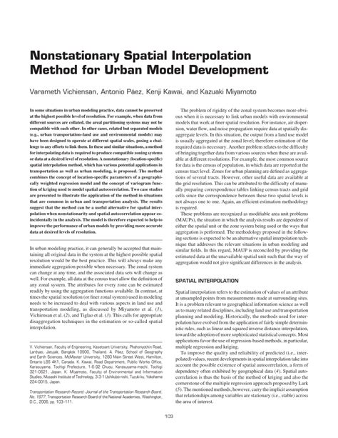 pdf nonstationary spatial interpolation method for urban model development