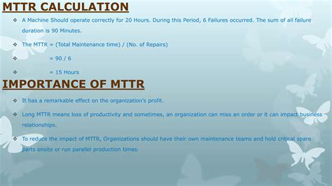 MTBF Vs MTTR Pptx