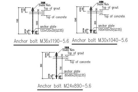Autocad Dwg Drawing Delta Anchor Sizing Autocad Autocad Blocks Images