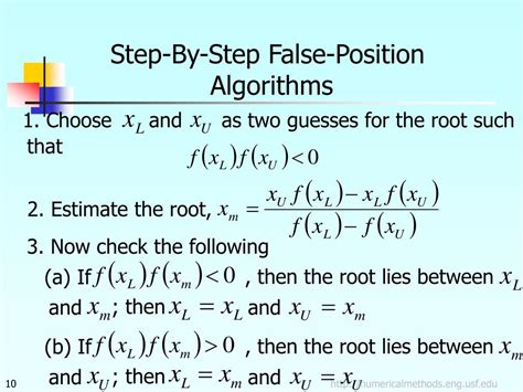 ppt numerical methods part false position method of solving a nonlinear equation