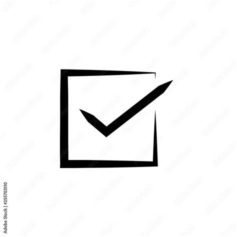 Vecteur Stock Square Checkbox Or Check Box Line Art Vector Icon For