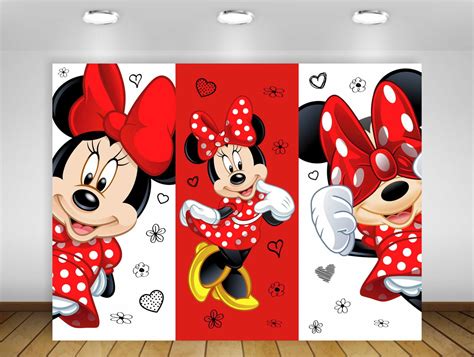 Painel Minnie Vermelha 2x1 50m Impressão Lona Elo7