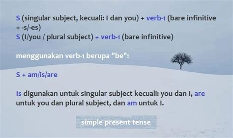 Contoh Kalimat Present Tense Beserta Artinya Dan Jelaskan Sruktur