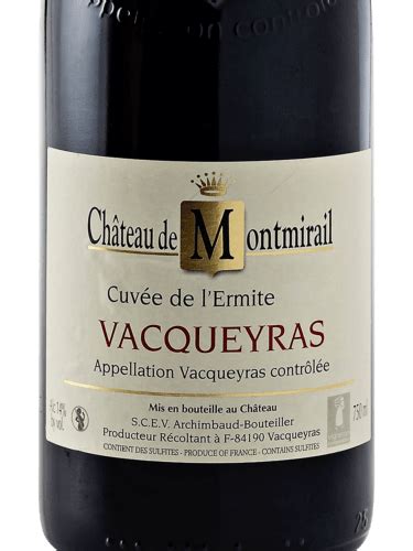 2018 Château de Montmirail Cuvée de L Ermite Vacqueyras Vivino US
