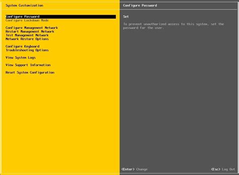 basic esxi configuration vmware esxi