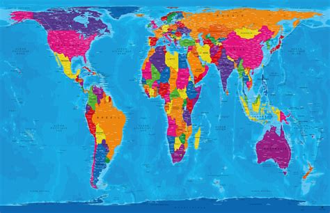 Carte Du Monde Mappemonde Gall Peters Original Map