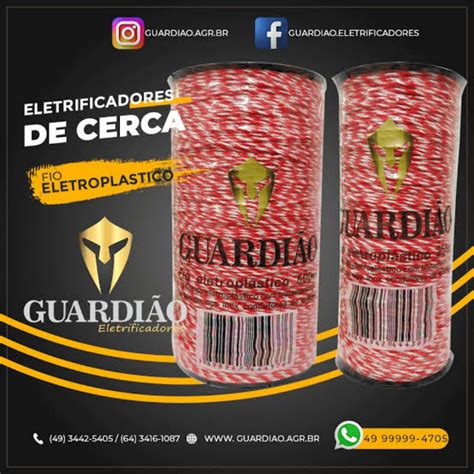 Fio Eletroplástico Para Cerca Eletrica Rural 500mt Guardião Shopee