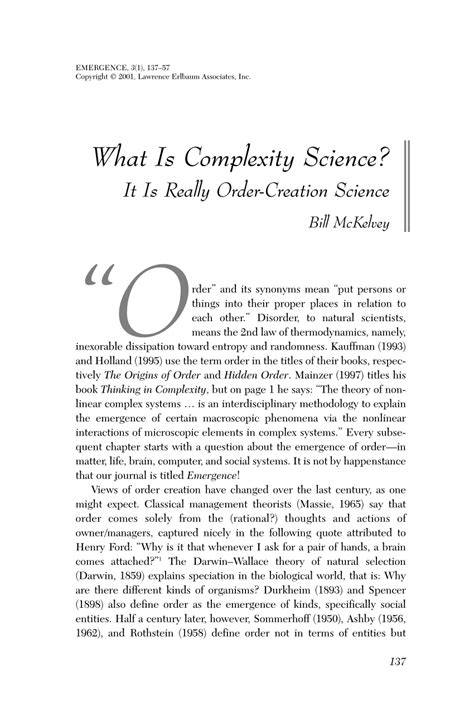 pdf complexity science as order creation science new theory new method