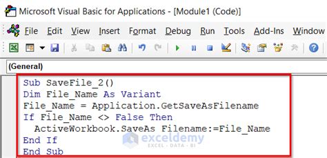 how to use macro to save excel file with new name 5 ways