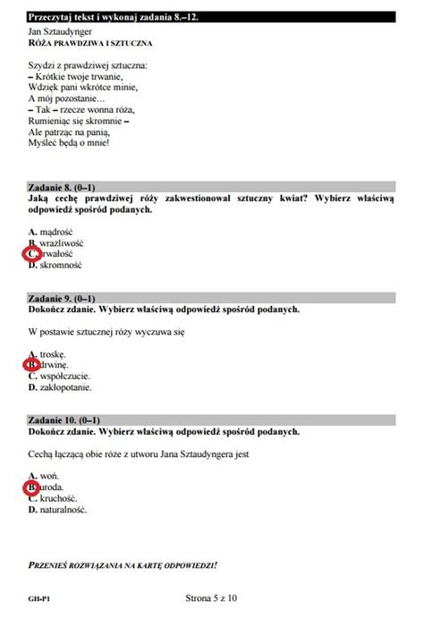 Egzamin Gimnazjalny 2016 Arkusz I Odpowiedzi Z Polskiego Fakty W
