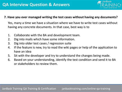 Ppt Software Quality Assurance Qa Testing Interview Questions