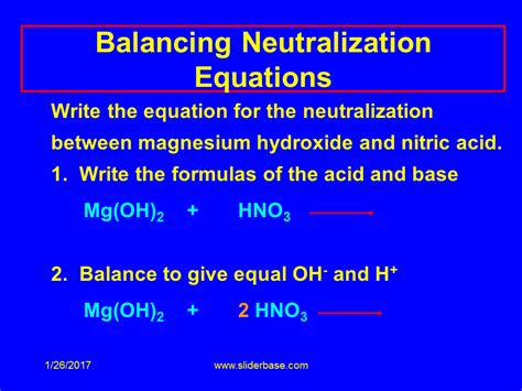 The Equation Shows A Neutralization Reaction