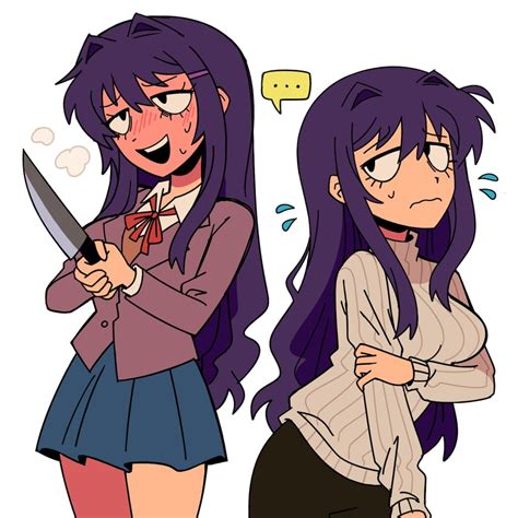 Yuri Doki Doki Literature Club Drawn By Marreeps Danbooru