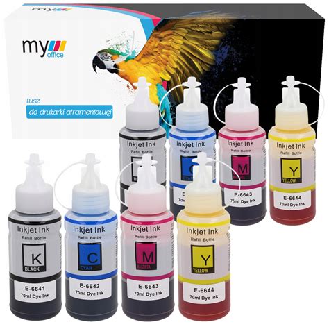 8 Pak Tusz CMYK Do Epson T6641 L3070 L362 L365 655 Sklep Opinie