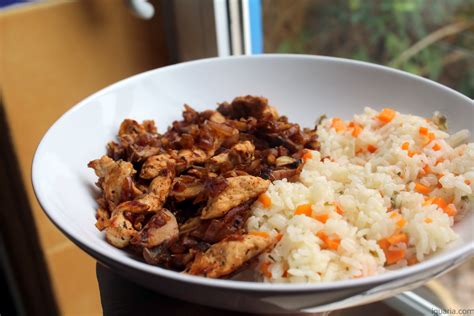 Bifana Picante Arroz de Cenoura Iguaria Receita e Culinária