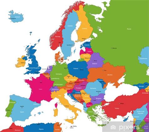 Mapa De Europa Paises Y Capitales