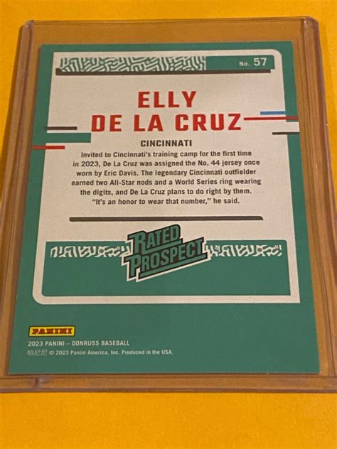 Donruss Rated Prospect Holo Red Base Elly De La Cruz