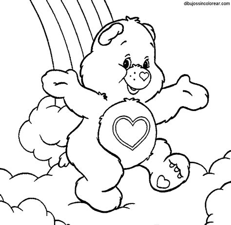 Dibujos Sin Colorear Dibujos de los Ositos Cariñosos para Colorear
