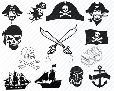 Pirate SVG Files Pirate Bundle Svg Clipart Pirate Ship Etsy