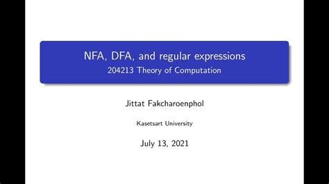 01204213 toc 03 1 formal definition ของ nfa youtube