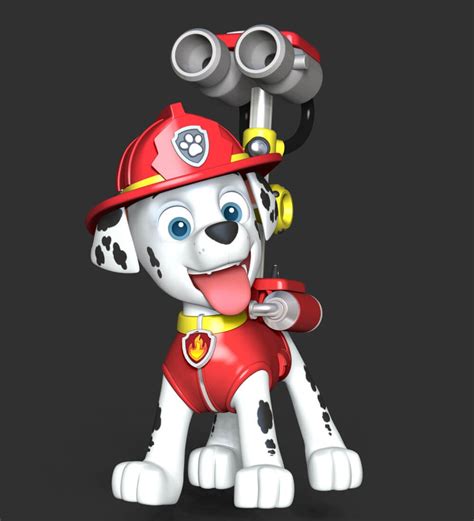 Paw Patrol Marshall Fire 3D Model By Bon Bon Art