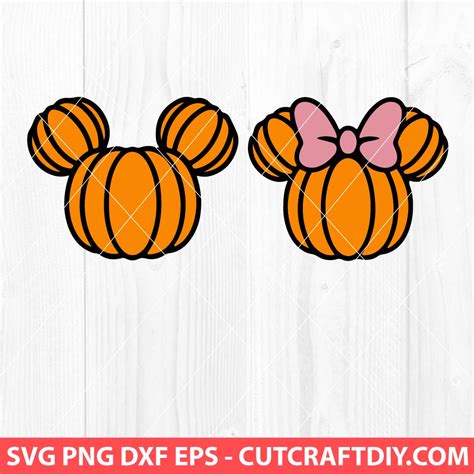 Halloween Pumpkin Mickey And Minnie SVG Fall SVG Autumn SVG Disney