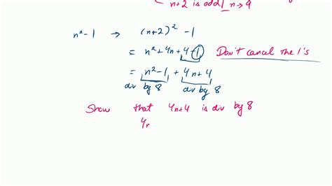 induction divisibility proof showing n 2 1 is divisible by 8 youtube