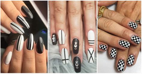 M U Nails Designs White And Black C Y U Th Ch Nh T