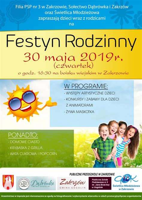 Zaproszenie na Festyn Rodzinny 19 Urząd Miejski w Gogolinie