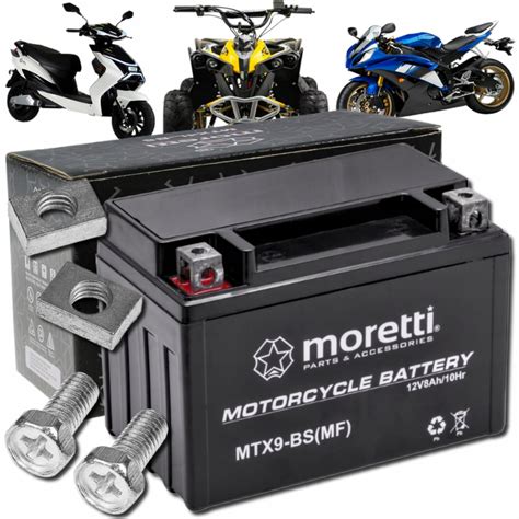 Akumulator żelowy motocyklowy MORETTI MTX9 BS 8 Ah YTX9 BS 80262 za 144