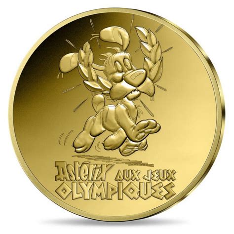 Monnaie en or 5 Monnaie de Paris France Astérix Jeux Olympiques