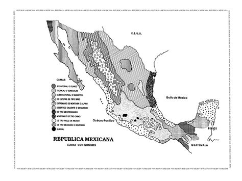 Simple mapa de México sin nombres Republica Mexicana