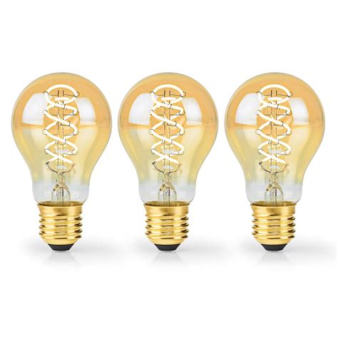 LED Filament Bulb E27 A60 3 8 W 250 Lm 2100 K Dimmable